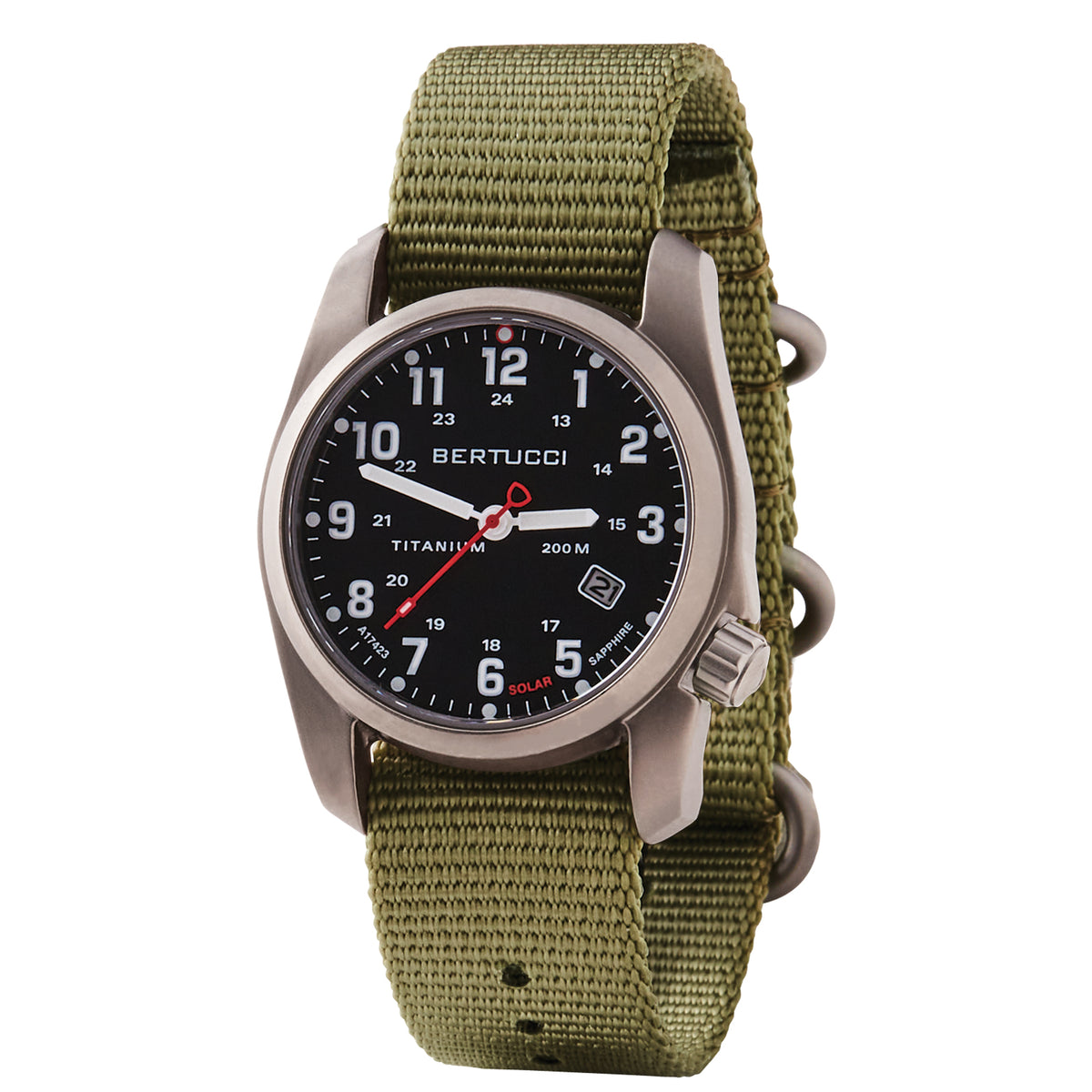 #12801 A-2TS Solar Classic - Black w/ Forest Nylon Band ...