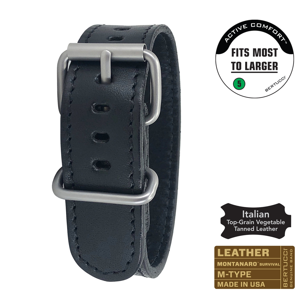 #295M - Corvo Nero Italian Vegetable Tanned w/ matte hardware, 7/8 ...