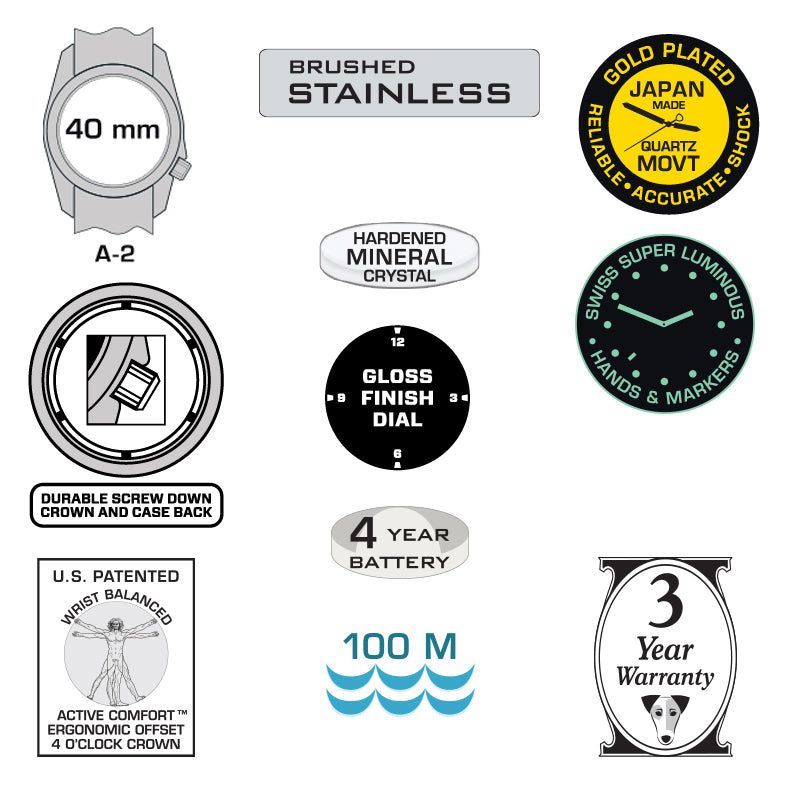 #11116 A-2S Construction King™ - Black dial, Coyote Tridura™ Band + Co ...