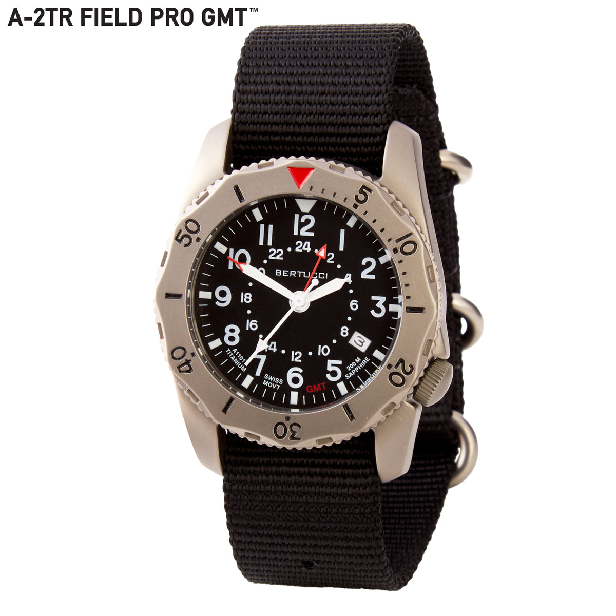 Bertucci A-2TR Vintage GMT Titanium Military Watch – ultimatefieldwatch ...